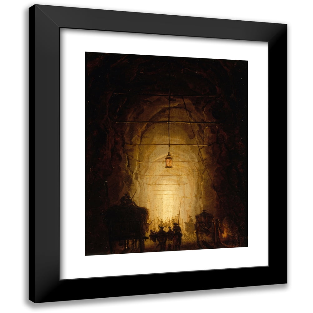 Hubert Robert 15x18 Black Modern Framed Museum Art Print Titled - La ...