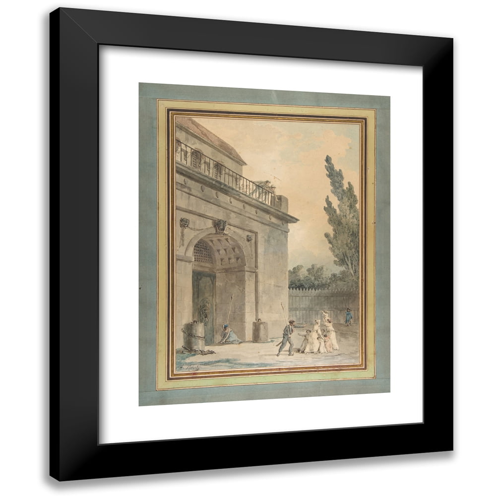 Hubert Robert 15x18 Black Modern Framed Museum Art Print Titled ...