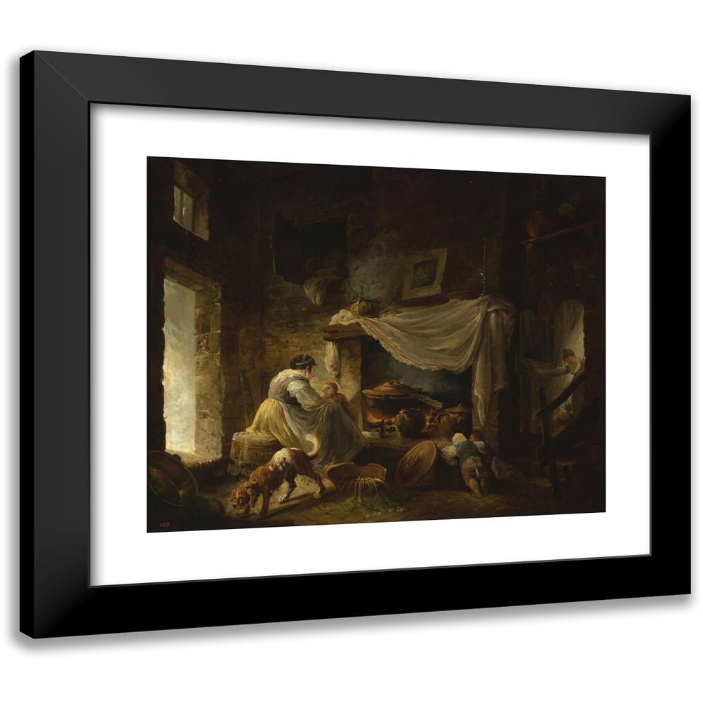 Hubert Robert 17x15 Black Modern Framed Museum Art Print Titled ...