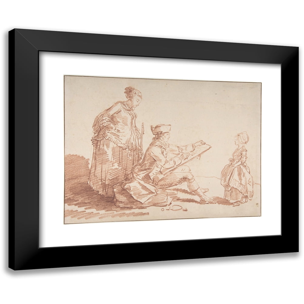 Hubert Robert 18x15 Black Modern Framed Museum Art Print Titled ...