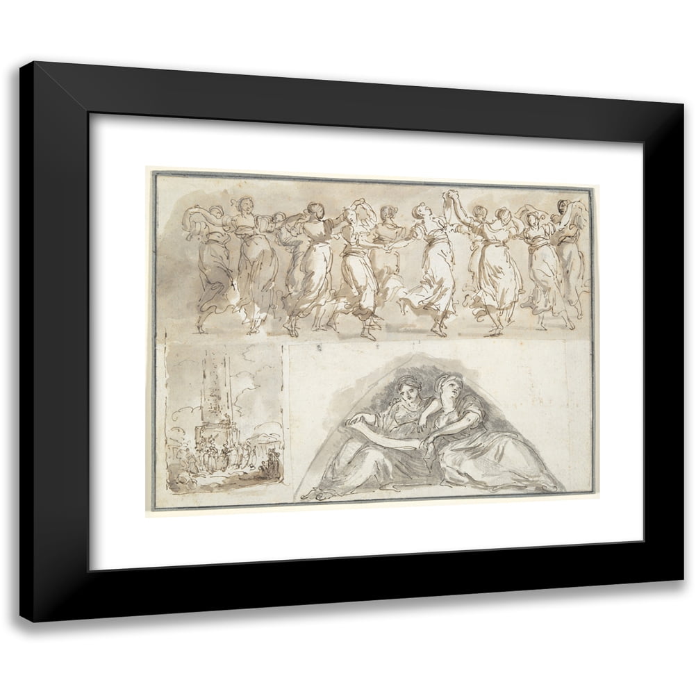 Hubert Robert 18x15 Black Modern Framed Museum Art Print Titled - Sheet ...