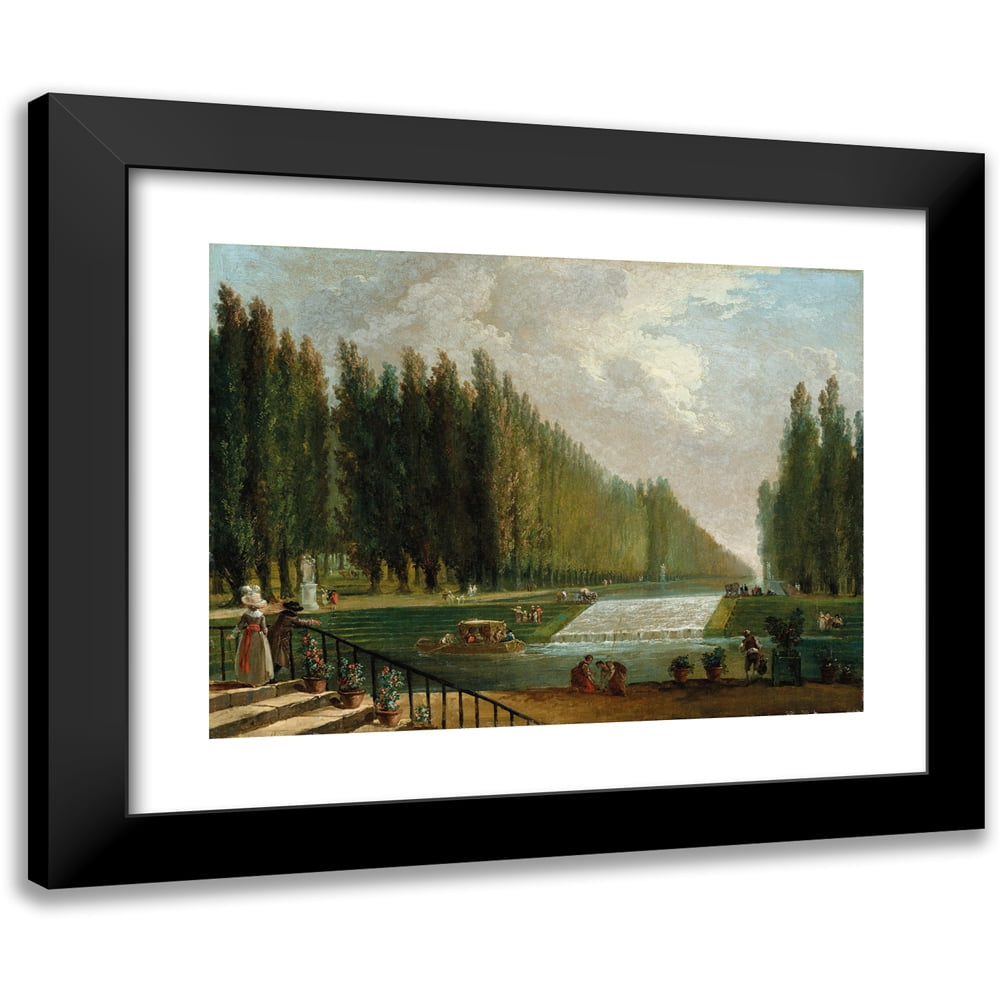 Hubert Robert 24x19 Black Modern Framed Museum Art Print Titled - The ...