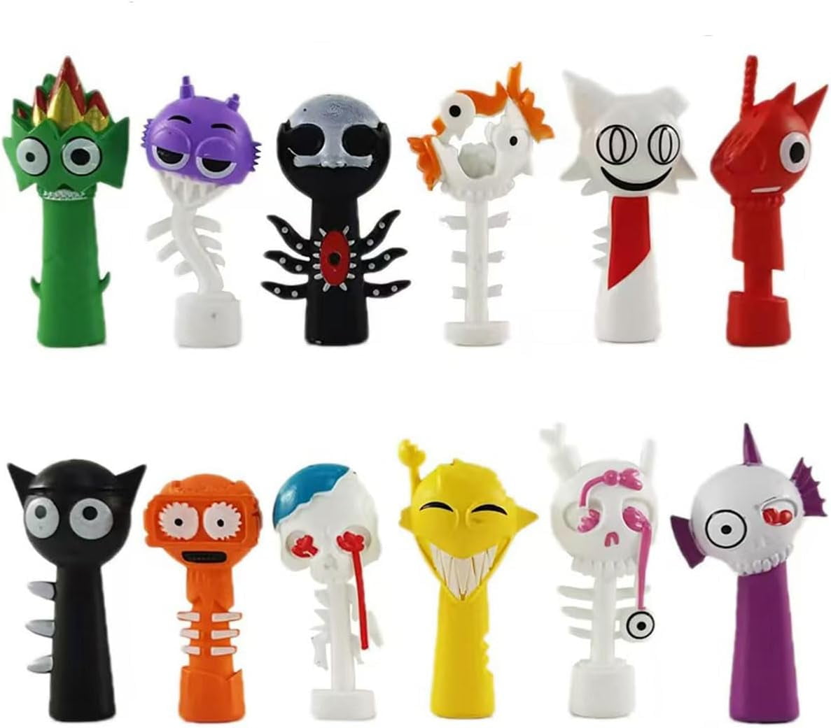 Huchen 12 pcs Sprunki Figures,The Sprunki Action Figure Toys for Fans ...