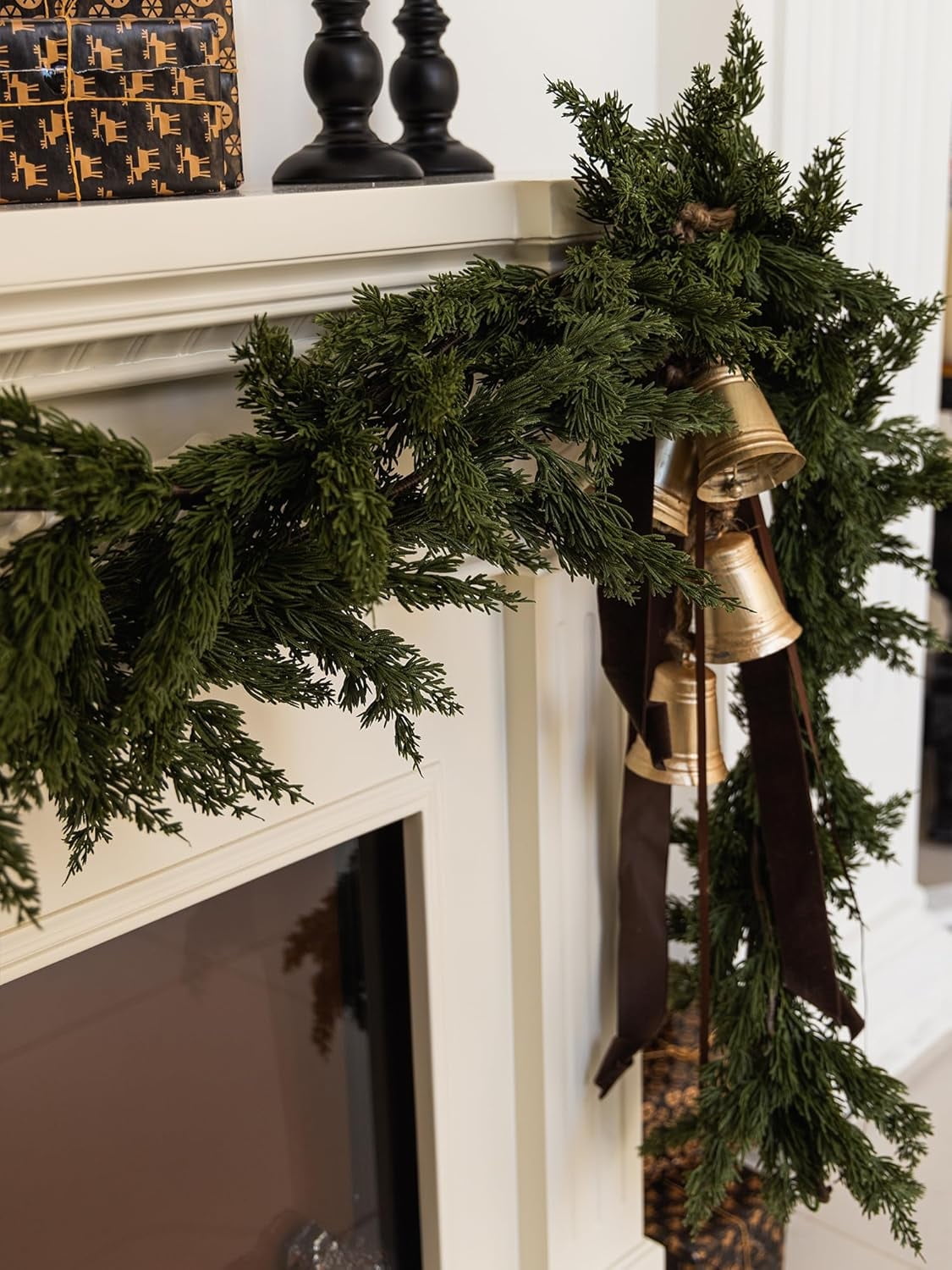 Huchen 9FT Artificial Long Cedar Garlands, Real Touch Winter Norfolk ...