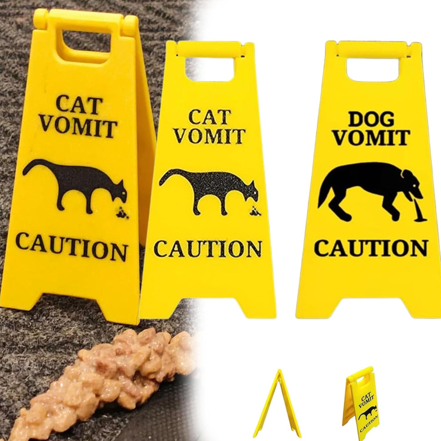 Huchen Cat Vomit Sign, Dog Vomit Sign, Funny Cat Signs Decor, Yard ...