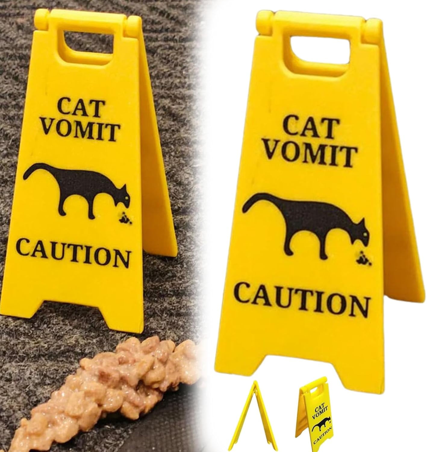 Huchen Cat Vomit Sign, Dog Vomit Sign, Funny Cat Signs Decor, Yard ...