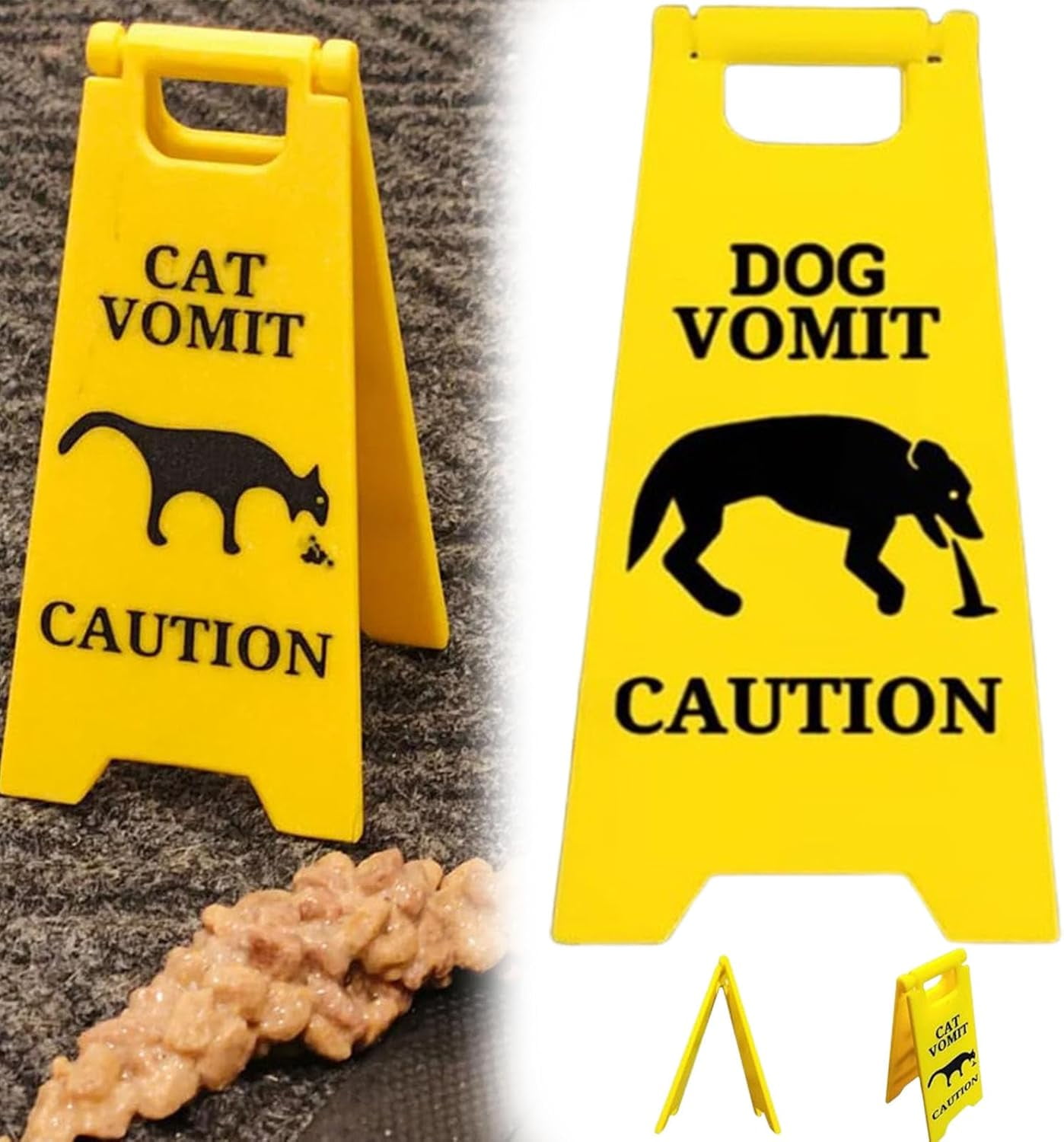 Huchen Cat Vomit Sign, Dog Vomit Sign, Funny Cat Signs Decor, Yard ...