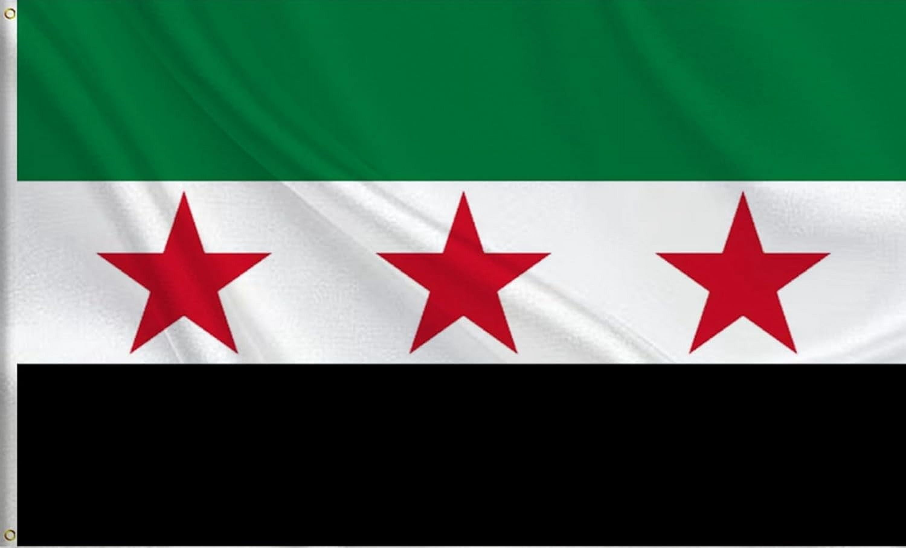 Huchen Free Syrian Army Flag 4x6FT- Army Of Syria Banner Heavy Duty ...
