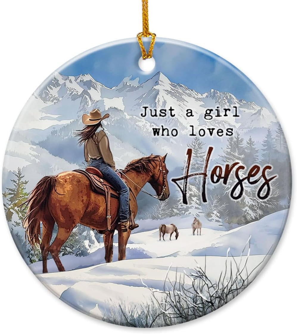 Huchen Horse Ornaments For Christmas Tree 2024 | Animal Farm Ceramic ...