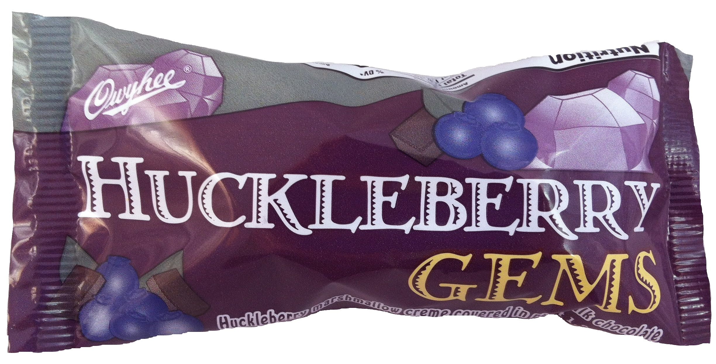 Huckleberry Gem Candy Bar 1.2 oz Idaho Candy Company Marshmallow ...