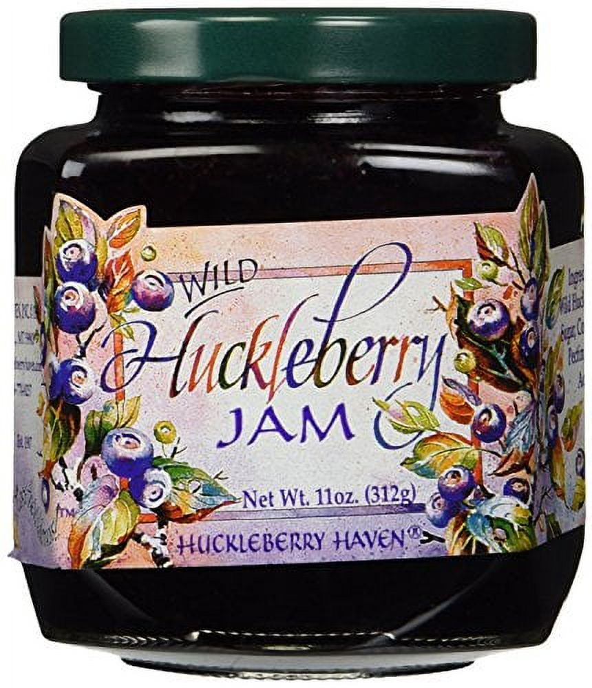 Huckleberry Haven Wild Huckleberry Jam, 11 oz, Sweet Oregon Fruit ...