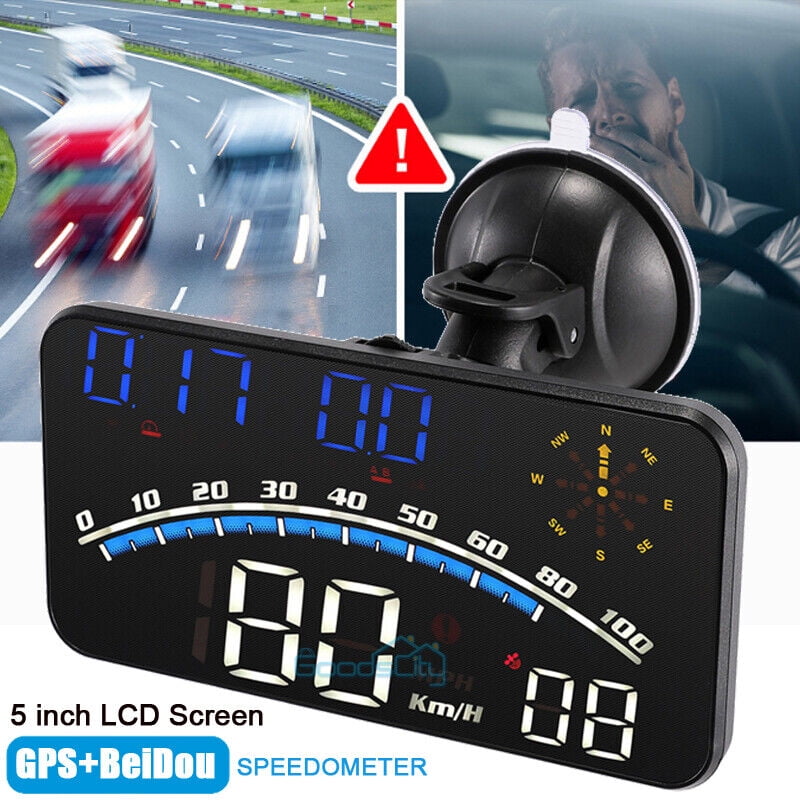 Hud Gps Head Up Display Speedometer Odometer Car Digital Speed Mph ...