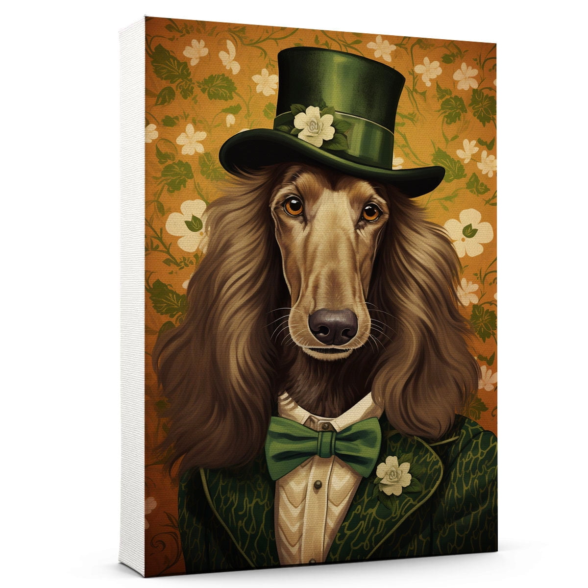 Hudo Afghan Hound Dog Canvas Wall Art Green Day - Afghan Hound Dog ...
