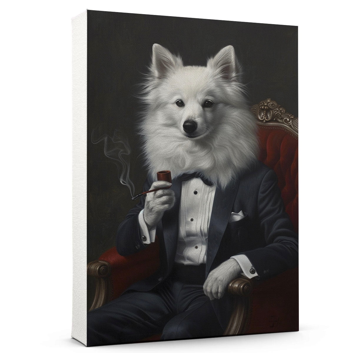 Hudo American Eskimo Painting Gentleman Style on Canvas, American ...