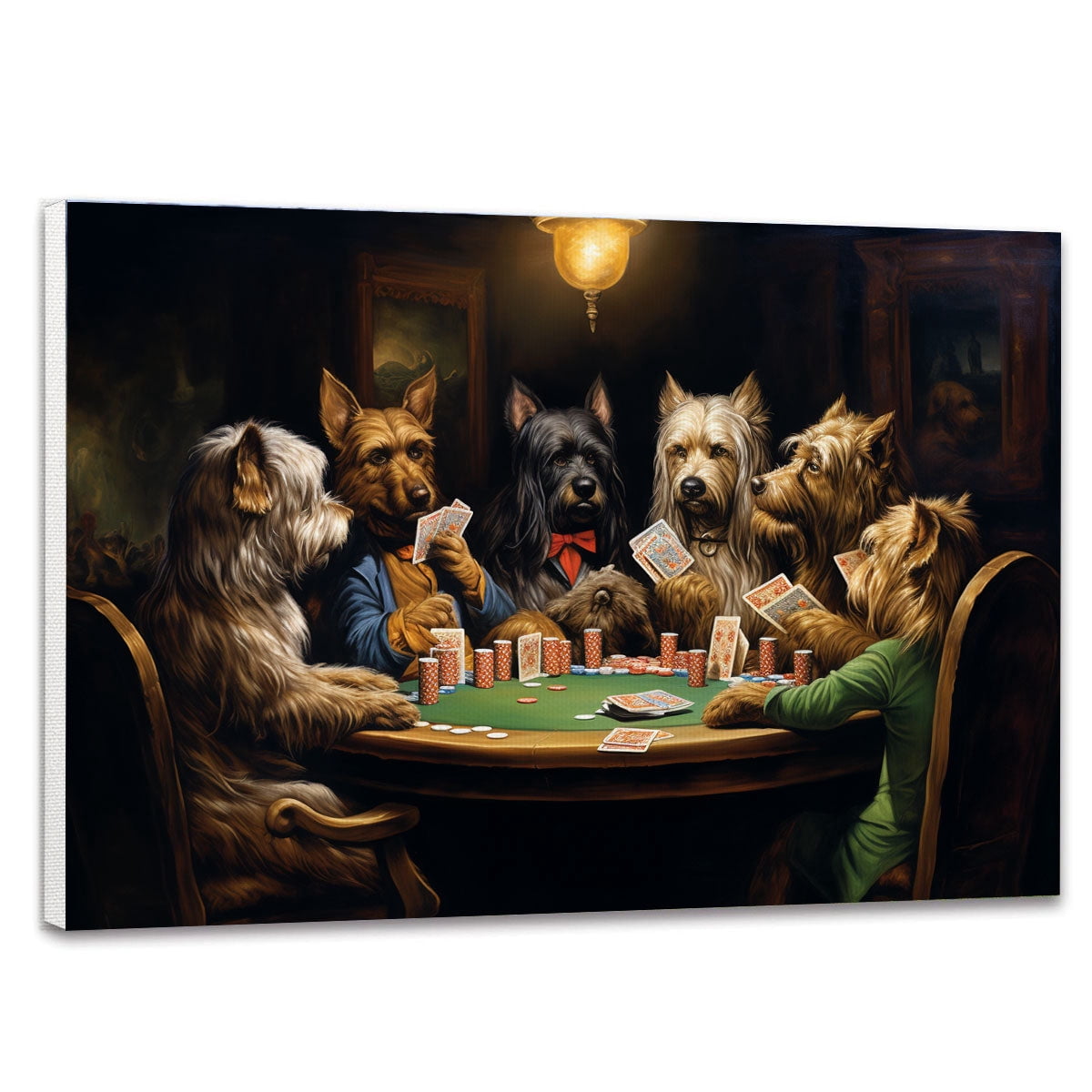 Hudo Cesky Terrier Dog Canvas Print Wall Art, Canvas Dog - Pokers Dogs ...