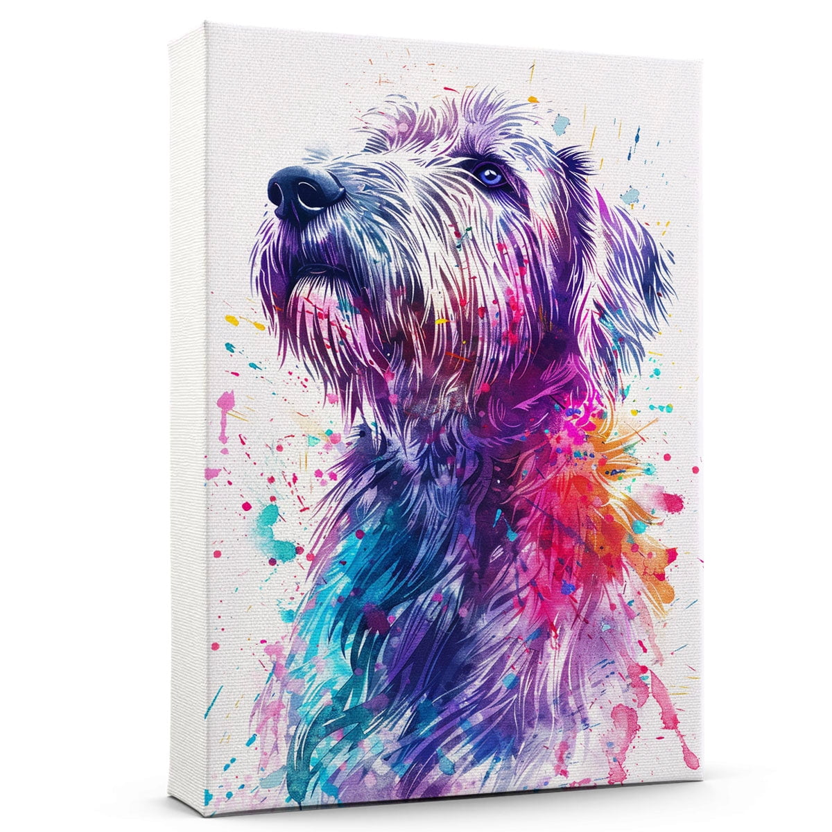 Hudo Dog Wall Art,ColorfulIrish Wolfhound Dog Canvas Wall Art For ...