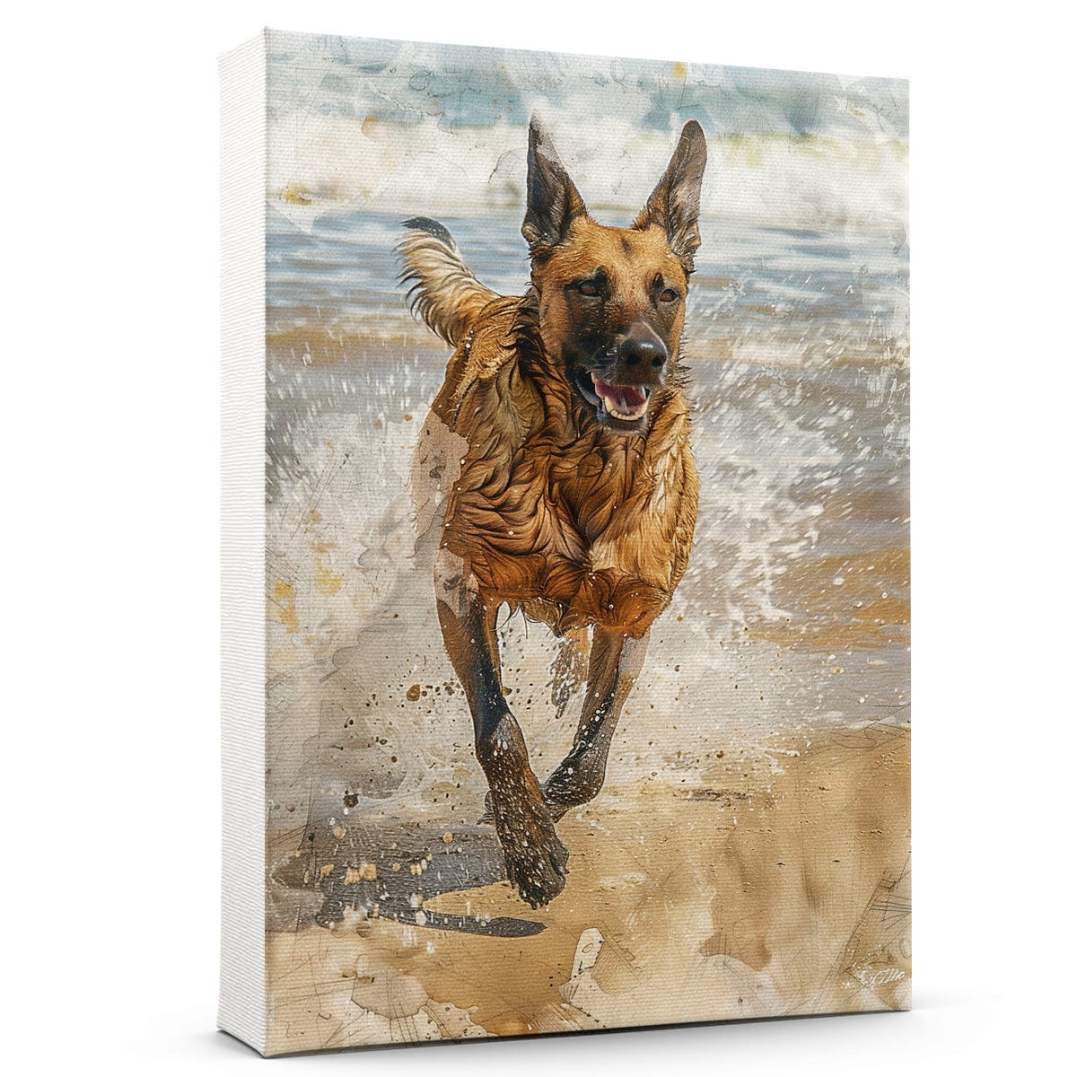 Hudo Dog Wall Art, Funny Animal Canvas Wall Decor for Bedroom, Printed ...