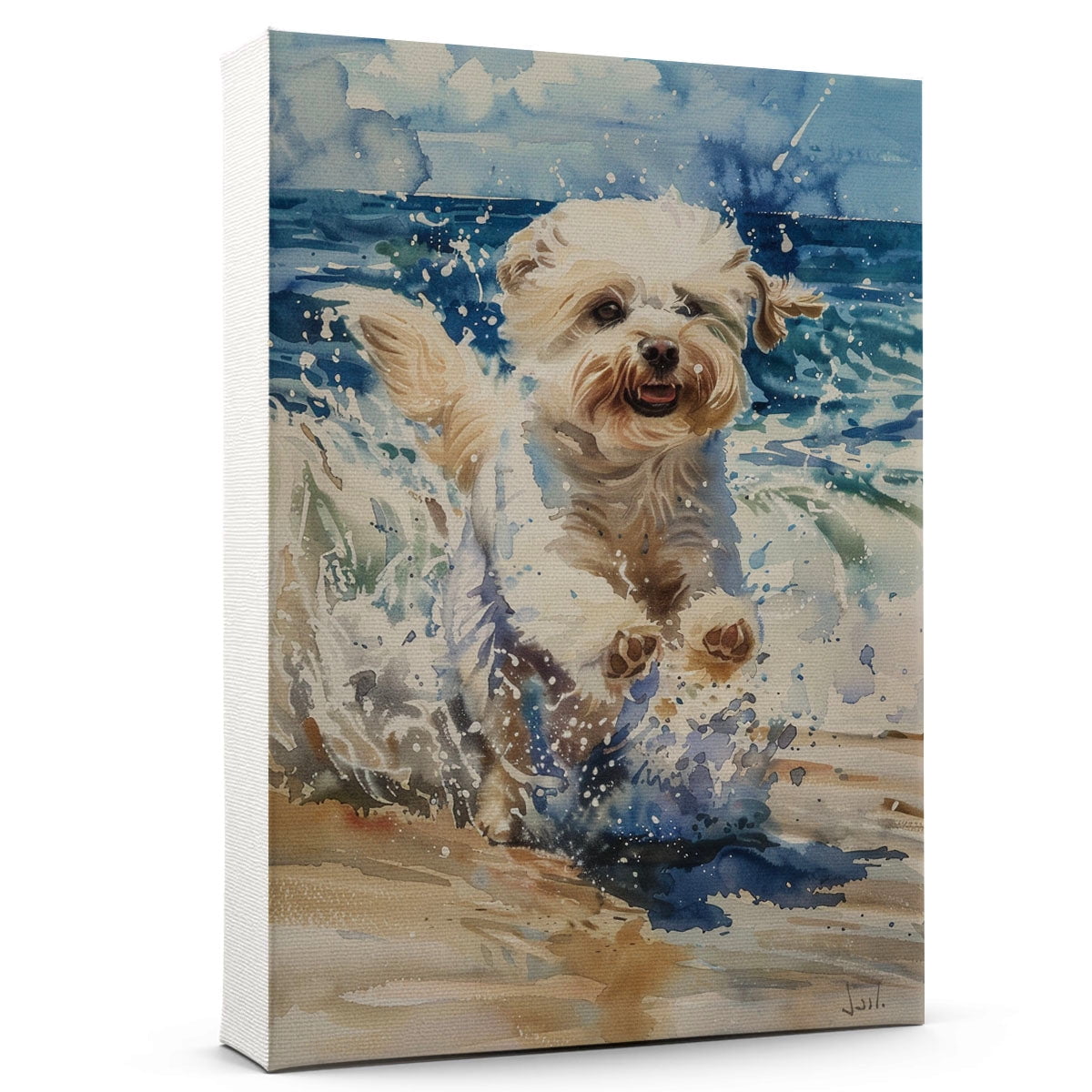Hudo Dog Wall Art, Funny Animal Canvas Wall Decor for Bedroom, Printed ...