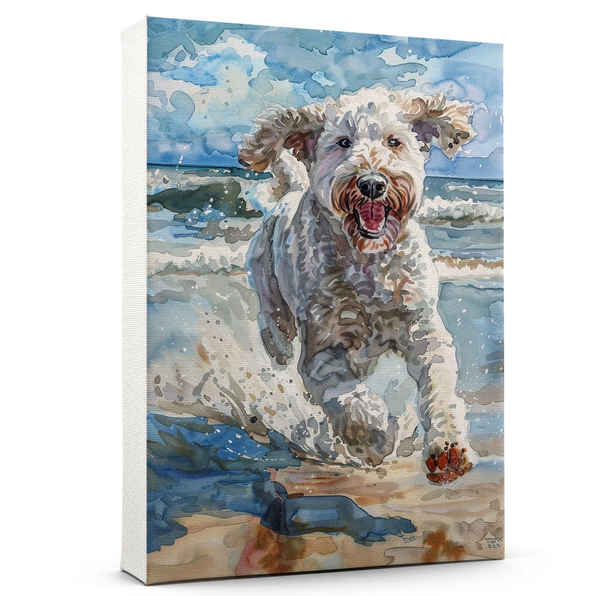 Hudo Dog Wall Art, Funny Animal Canvas Wall Decor for Bedroom, Printed ...