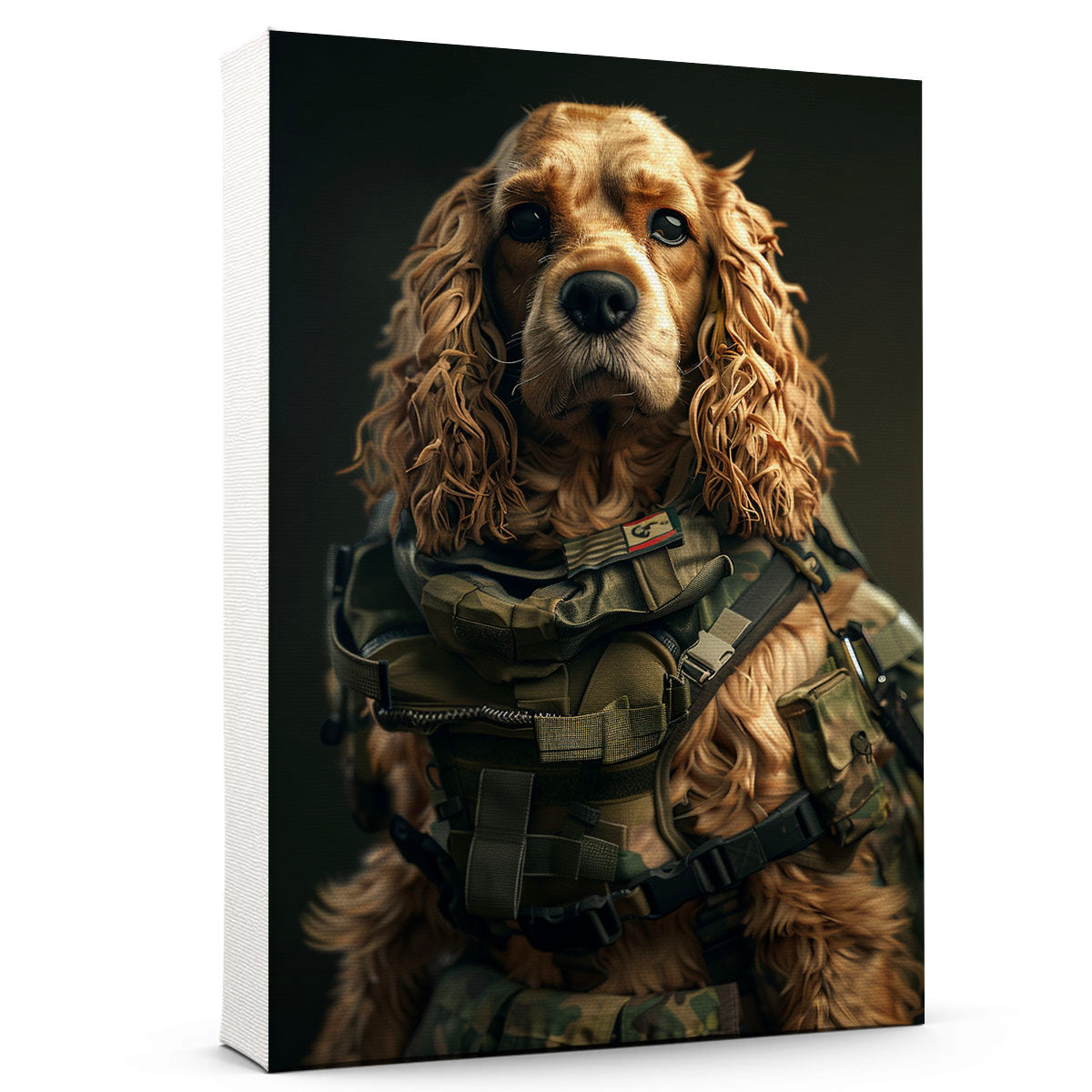Hudo Funny Cocker Spaniel Dog Soldier With Helmet Poster - Cocker ...