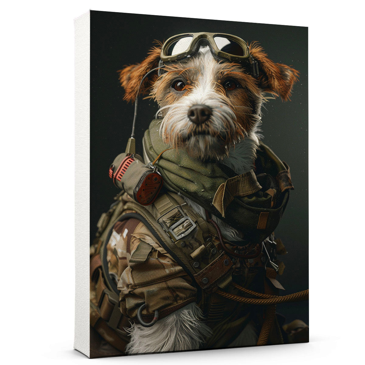 Hudo Funny Russell Terrier Dog Soldier With Helmet Poster - Russell ...