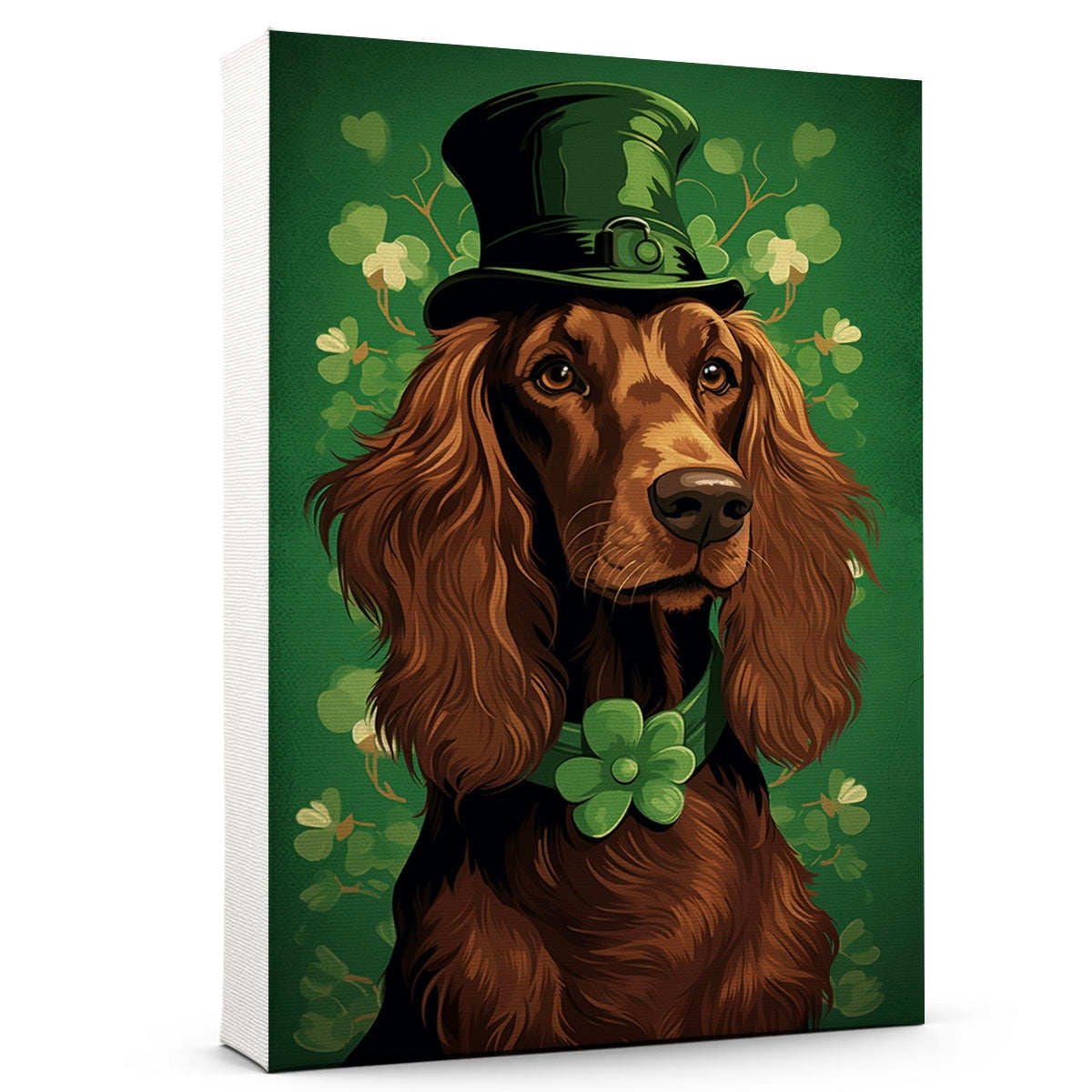Hudo Irish Setter Dog Canvas Wall Art Green Day - Irish Setter Dog ...