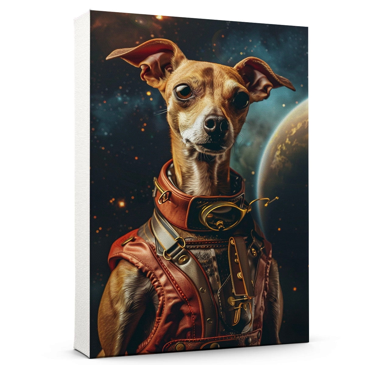 Hudo Italian Greyhound Dog on Space Poster Art - Italian Greyhound Dog ...