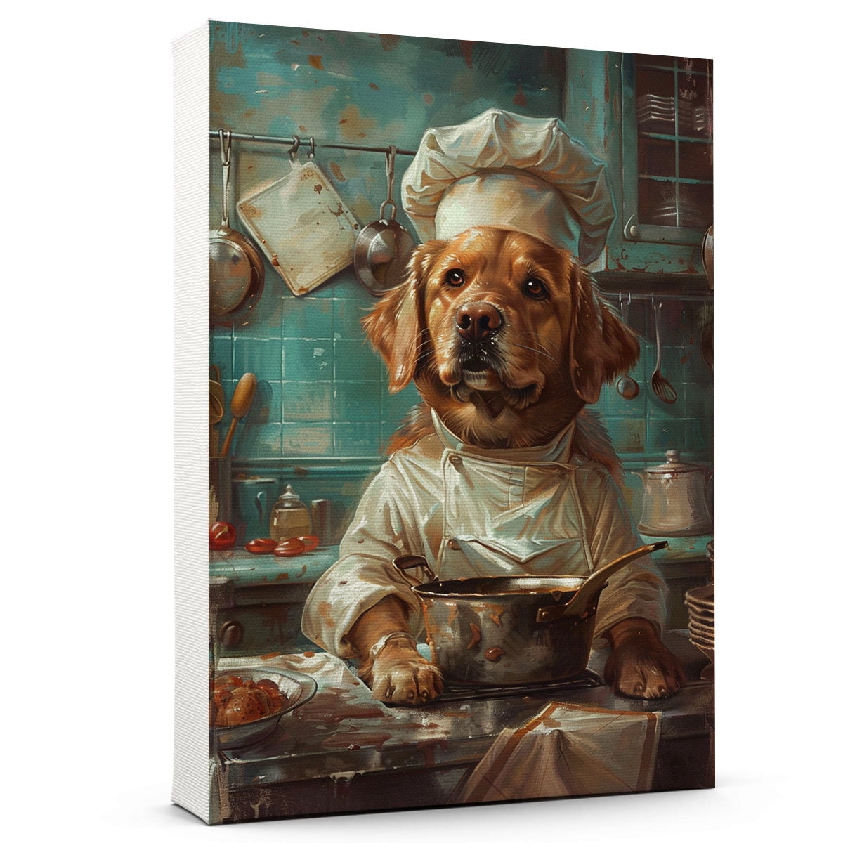 Hudo Labrador Retriever Dog Chef Poster, Dog Chef Wall Art Decor for ...