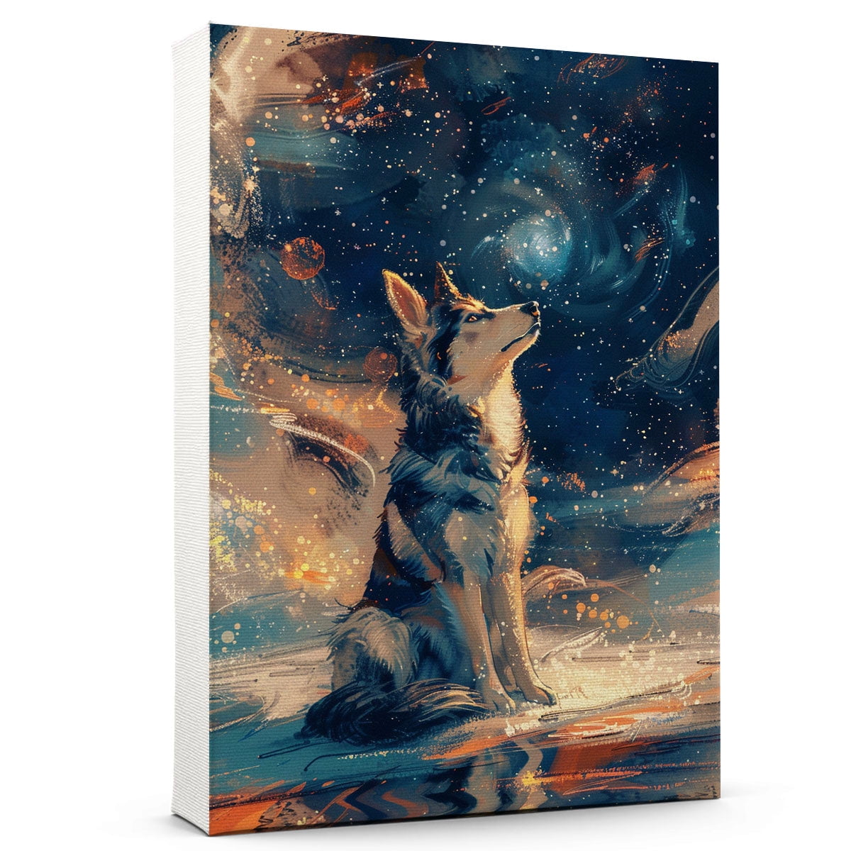 Hudo Pet 8X12 Unframed Starry Night Van Gogh Inspired Alaskan Klee Kai ...