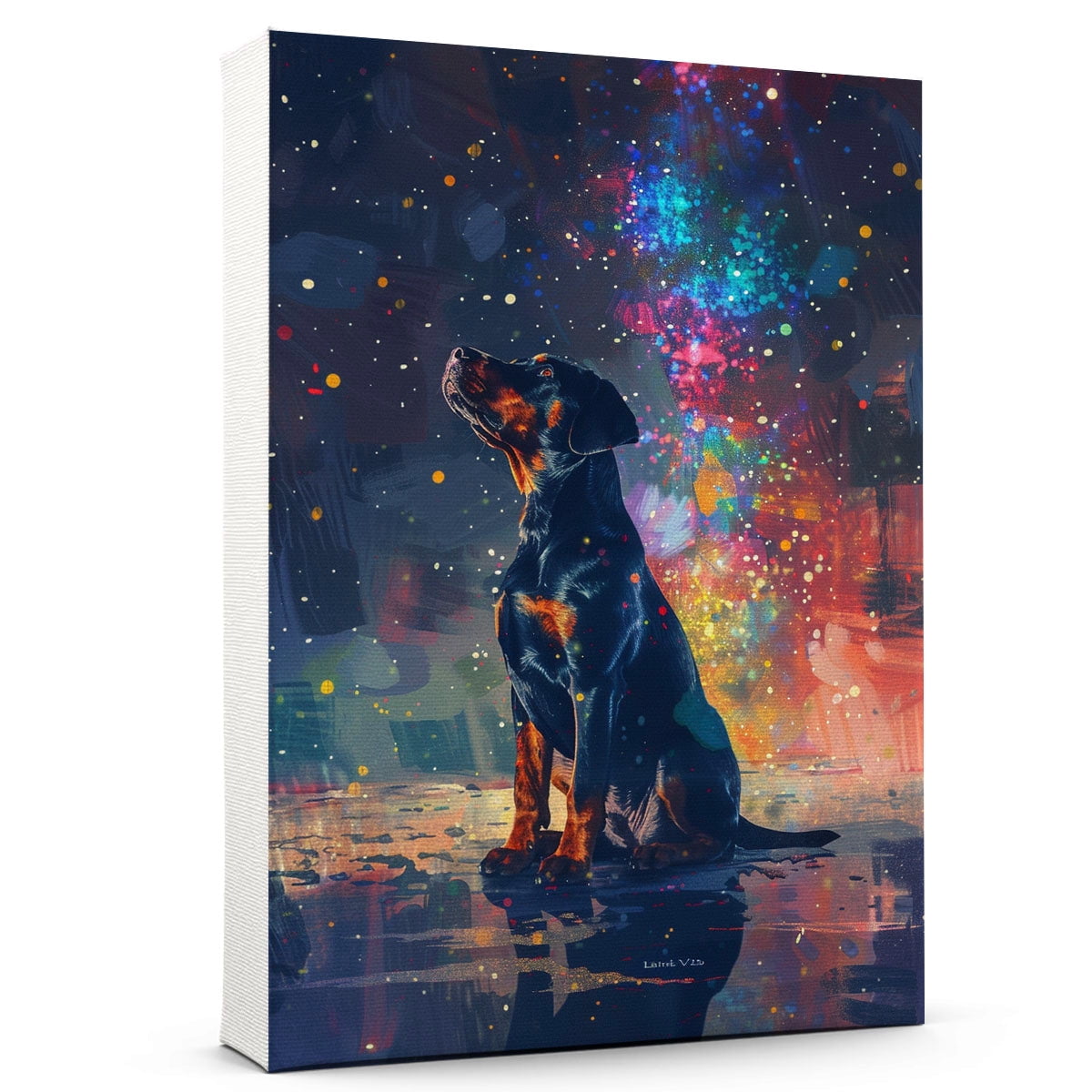 Hudo Pet 8X12 Unframed Starry Night Van Gogh Inspired German Shepherd ...