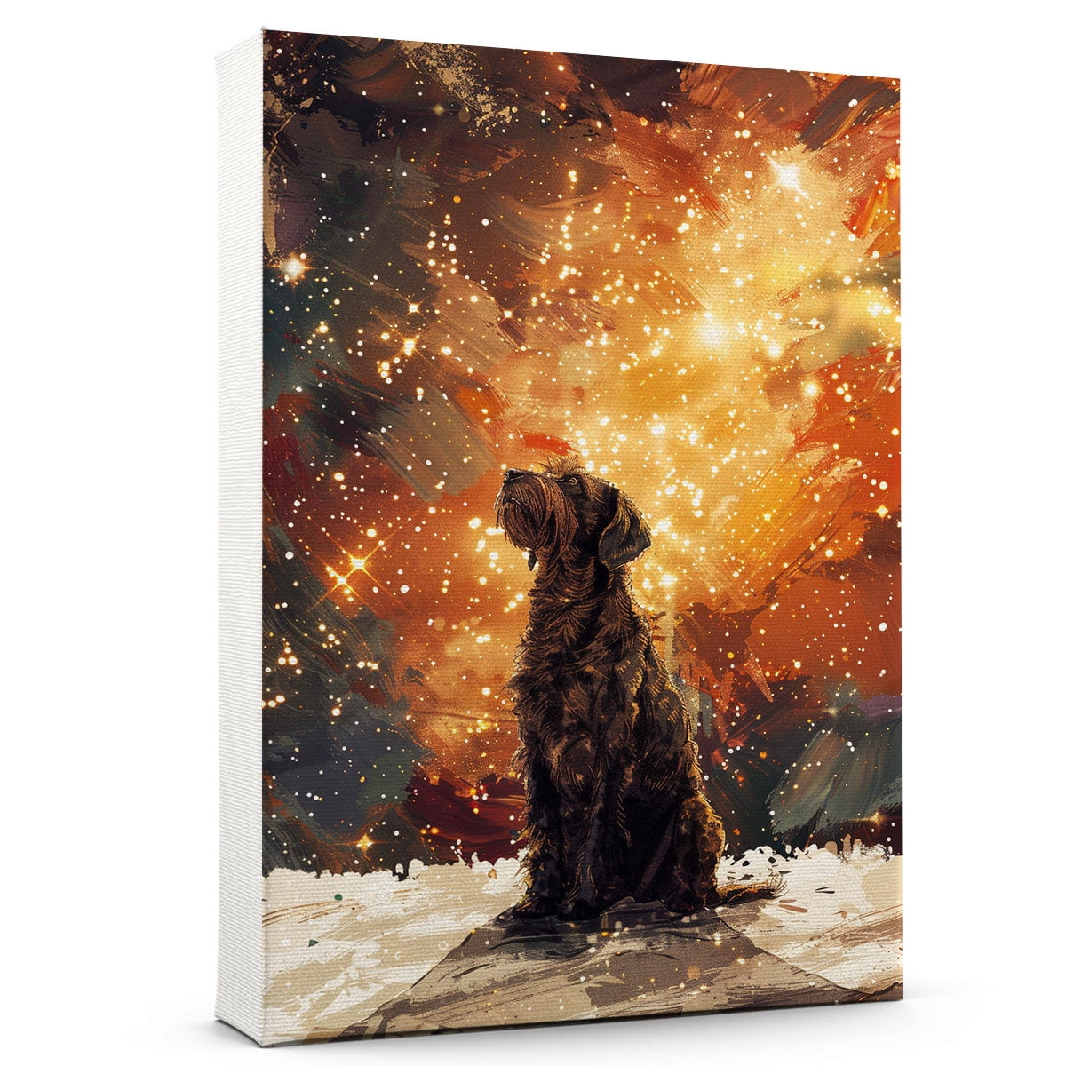 Hudo Pet 8X12 Unframed Starry Night Van Gogh Inspired Spanish Water Dog ...