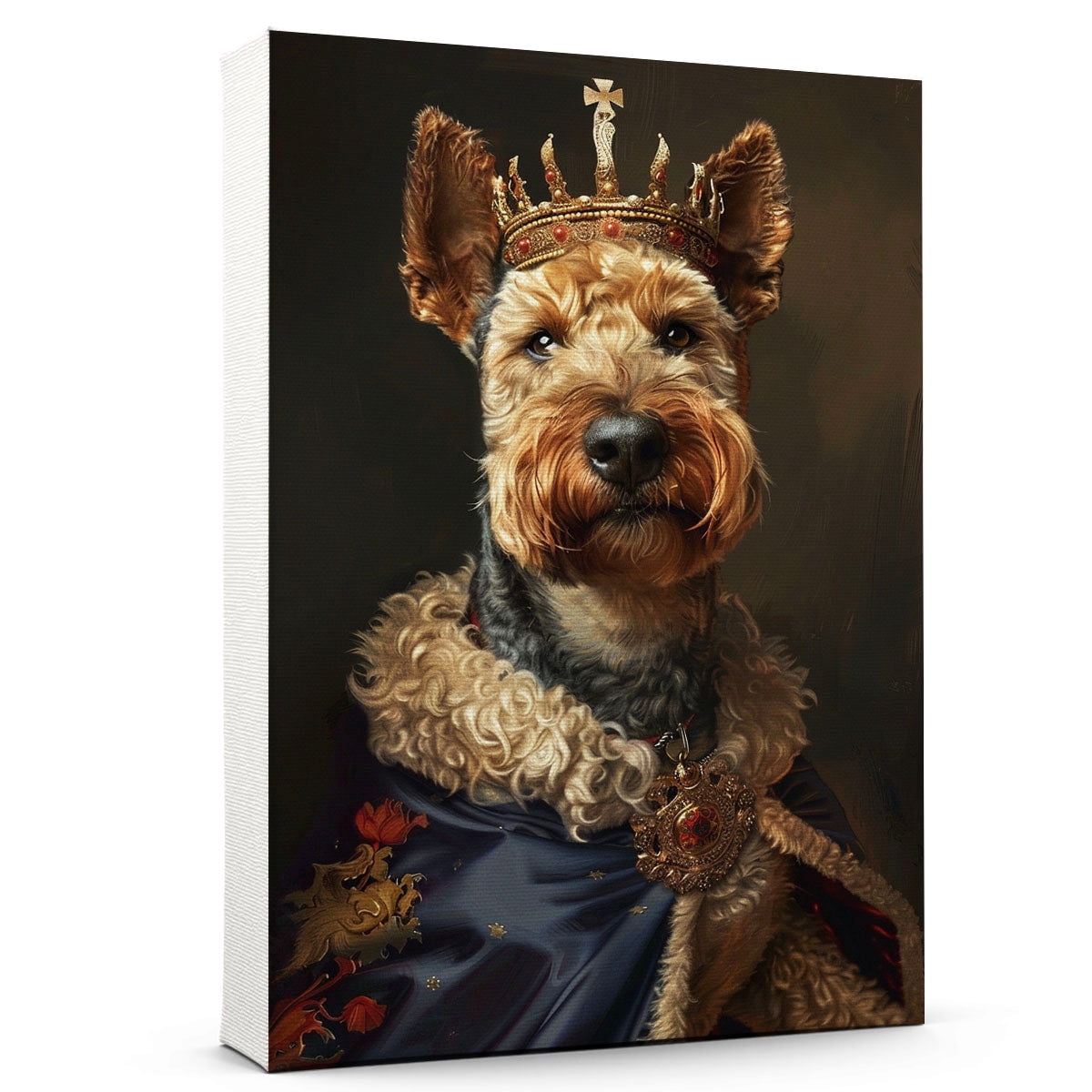 Hudo Pet Portrait in a Royal Costume Dog - Airedale Terrier Dog Poster ...