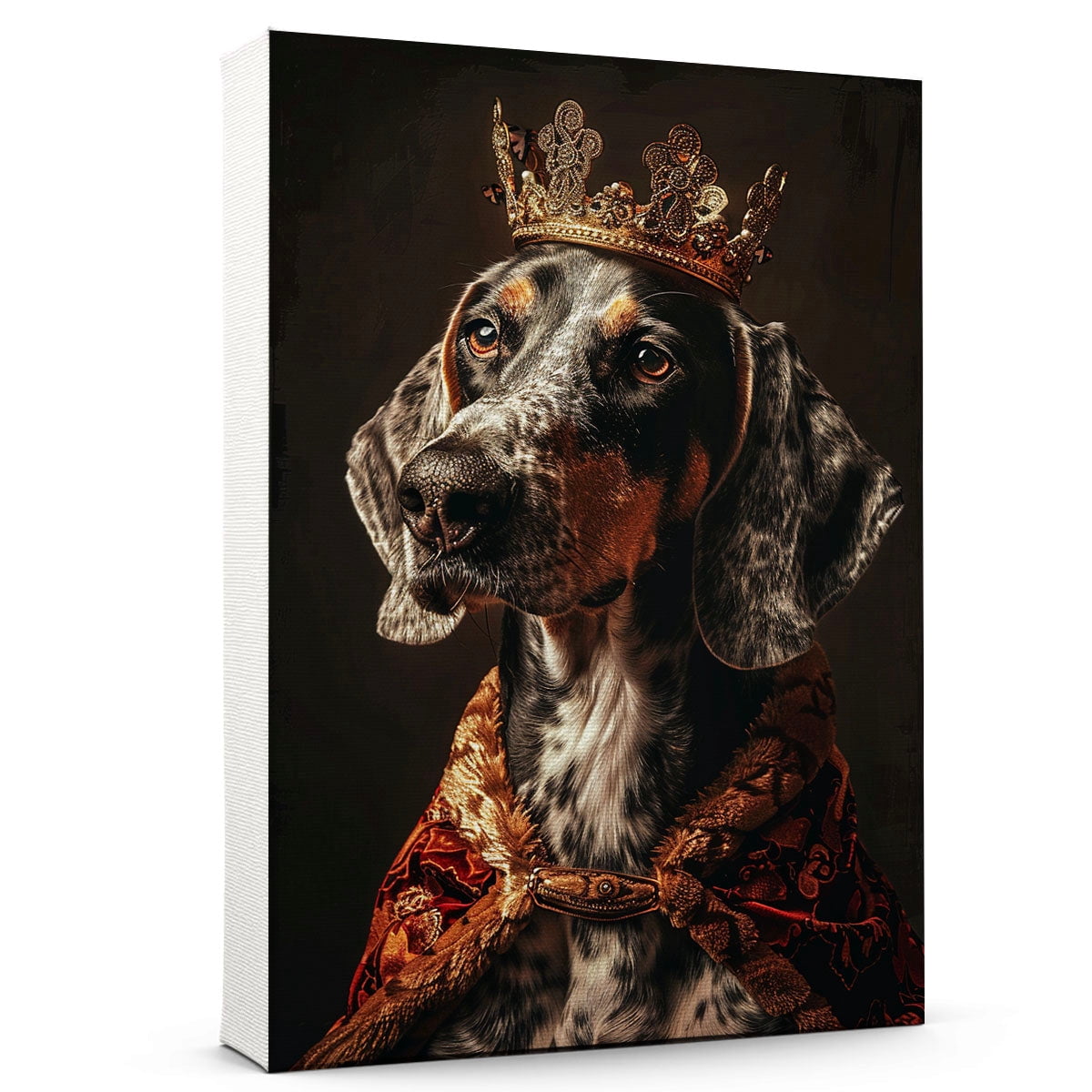 Hudo Pet Portrait in a Royal Costume Dog - Bluetick Coonhound Dog ...