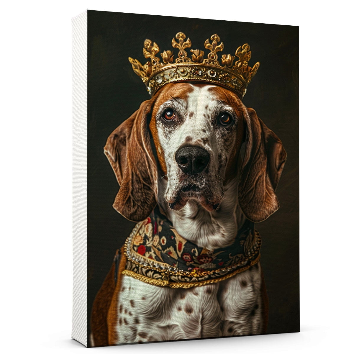 Hudo Pet Portrait in a Royal Costume Dog - English Foxhound Dog Poster ...