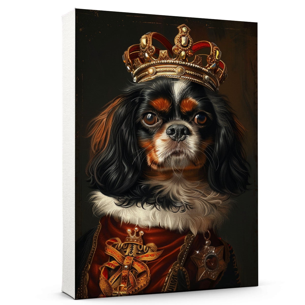 Hudo Pet Portrait in a Royal Costume Dog - English Toy Spaniel Dog ...