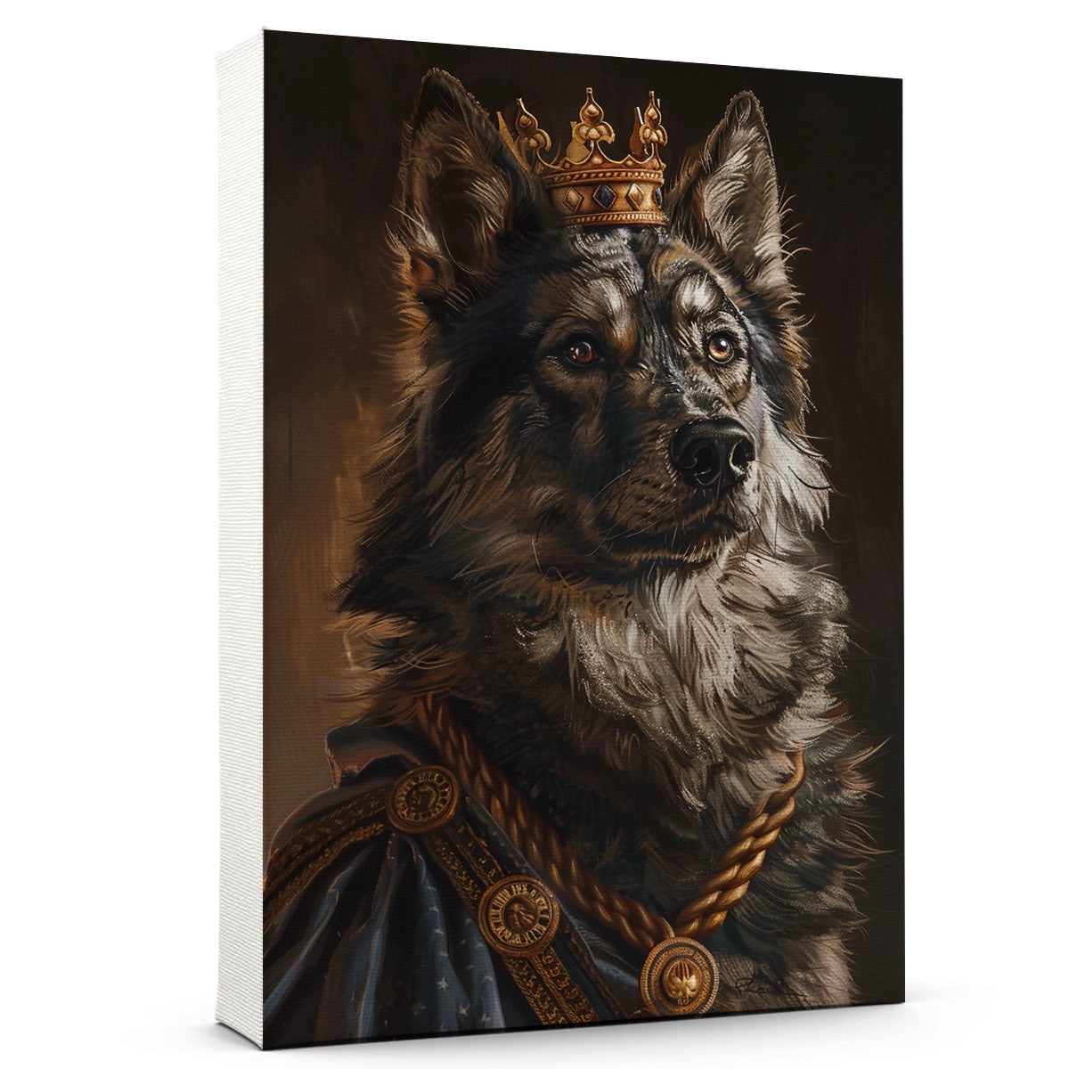 Hudo Pet Portrait in a Royal Costume Dog - Finnish Lapphund Dog Poster ...