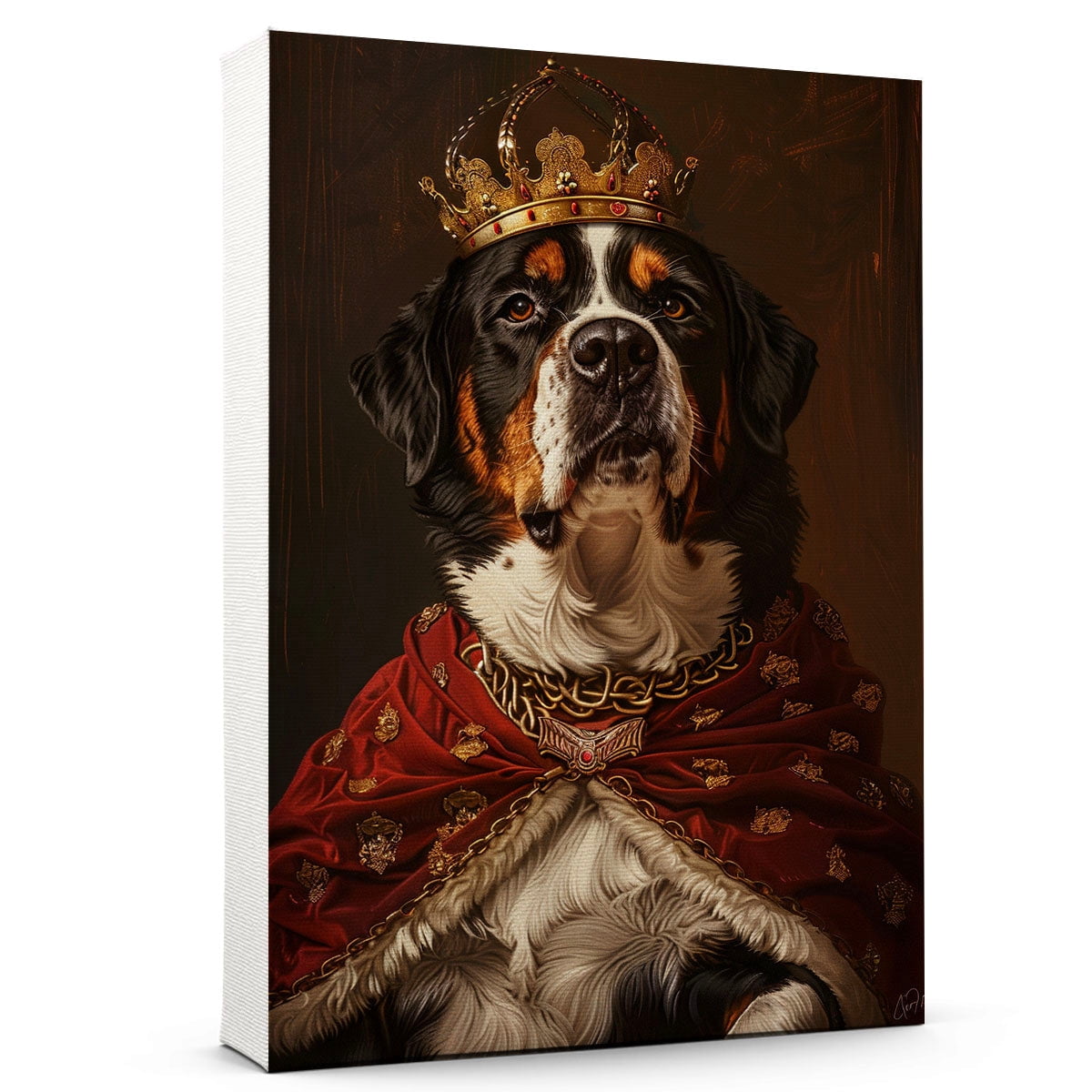 Hudo Pet Portrait in a Royal Costume Dog - Greater Swiss Mountain Dog ...