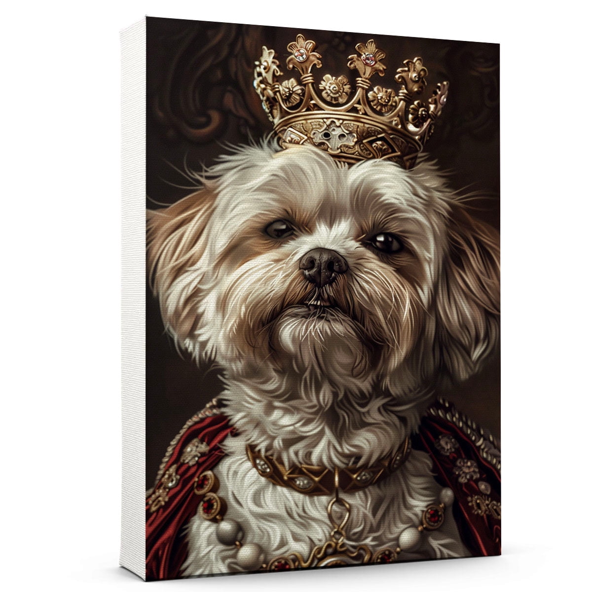 Hudo Pet Portrait in a Royal Costume Dog - Maltese Dog Poster, Dog ...