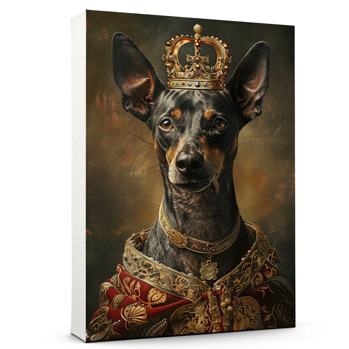 Hudo Pet Portrait in a Royal Costume Dog - Manchester Terrier Toy Dog ...