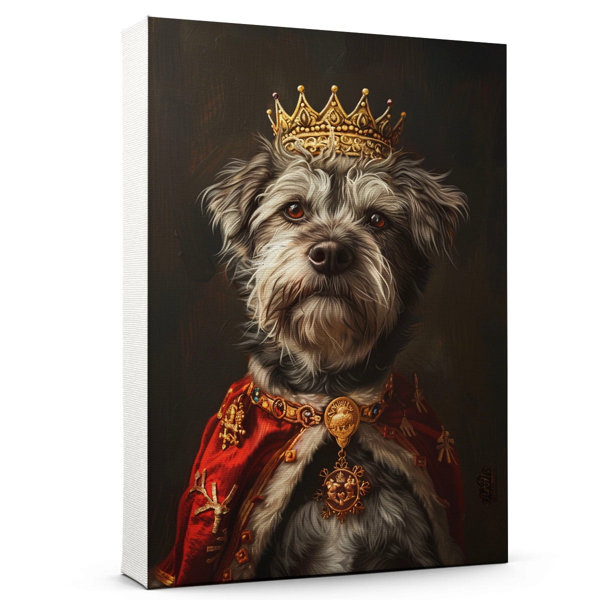 Hudo Pet Portrait in a Royal Costume Dog - Pyrenean Shepherd Dog Poster ...