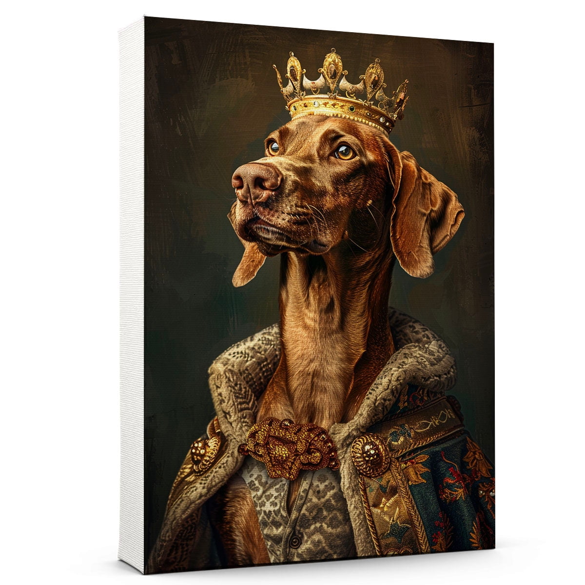 Hudo Pet Portrait in a Royal Costume Dog - Wirehaired Vizsla Dog Poster ...