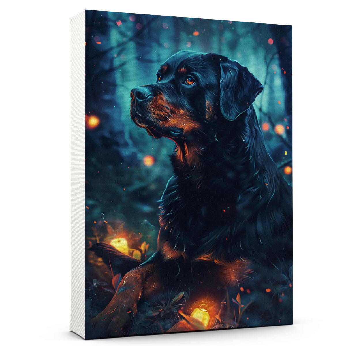 Hudo Rottweiler Dog Wall Art, Pet Posters - Rottweiler Dog Canvas Wall ...