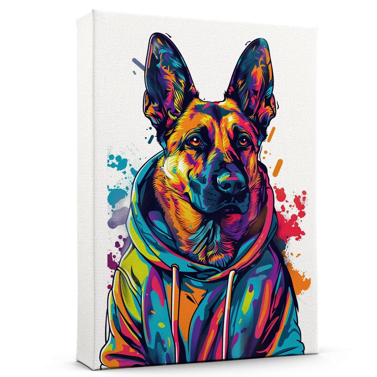 Hudo Wall Art - Funny Dog Canvas Poster for Kids' Room - Belgian ...