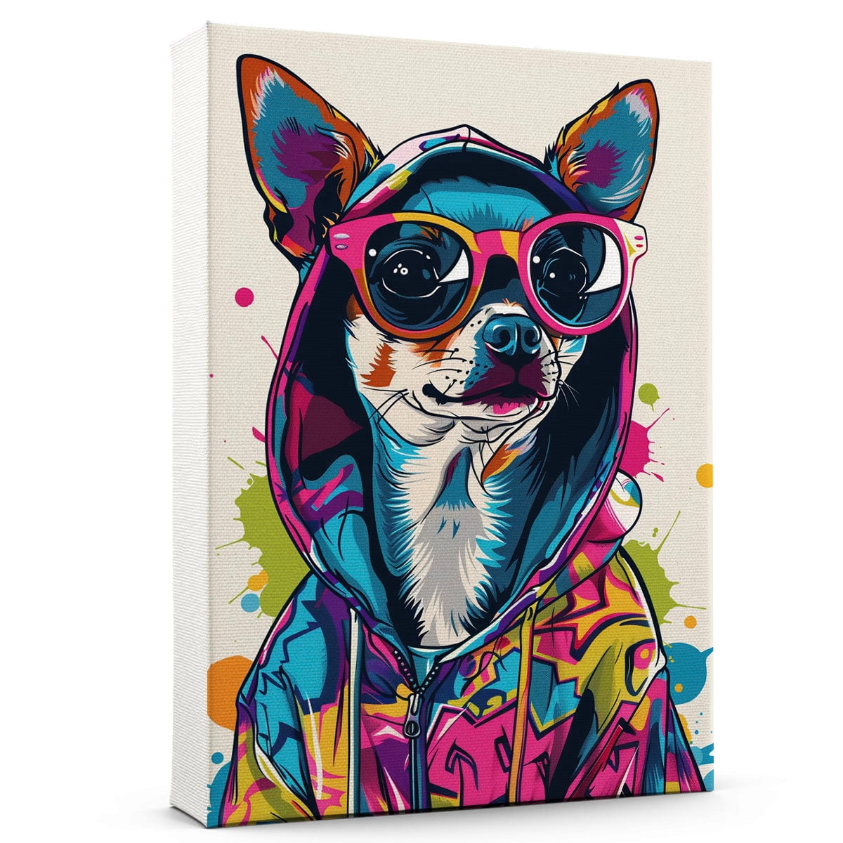 Hudo Wall Art - Funny Dog Canvas Poster for Kids' Room - Chihuahua Dog ...