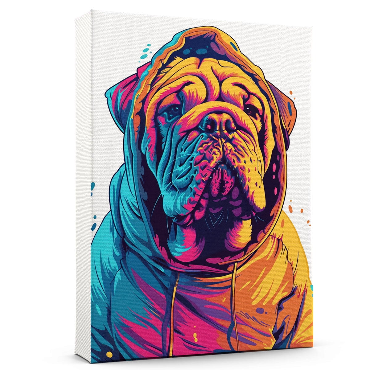 Hudo Wall Art - Funny Dog Canvas Poster for Kids' Room - Chinese Dog ...