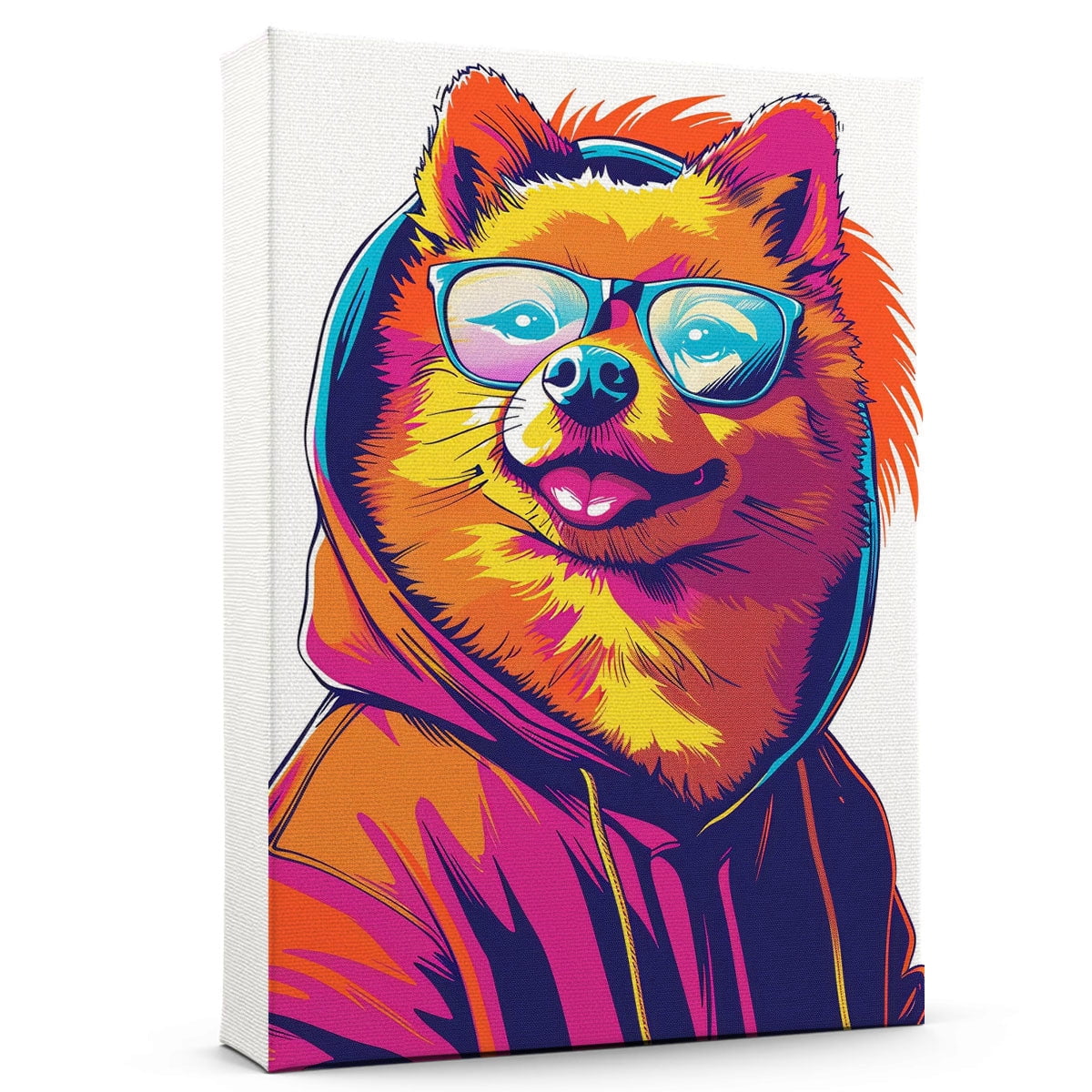 Hudo Wall Art - Funny Dog Canvas Poster for Kids' Room - Pomeranian Dog ...