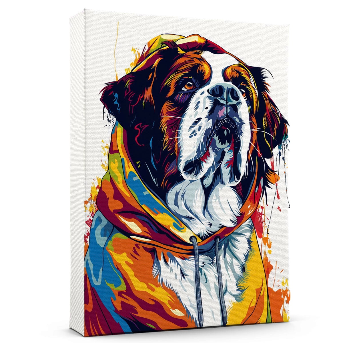 Hudo Wall Art - Funny Dog Canvas Poster for Kids' Room - Saint Bernard ...