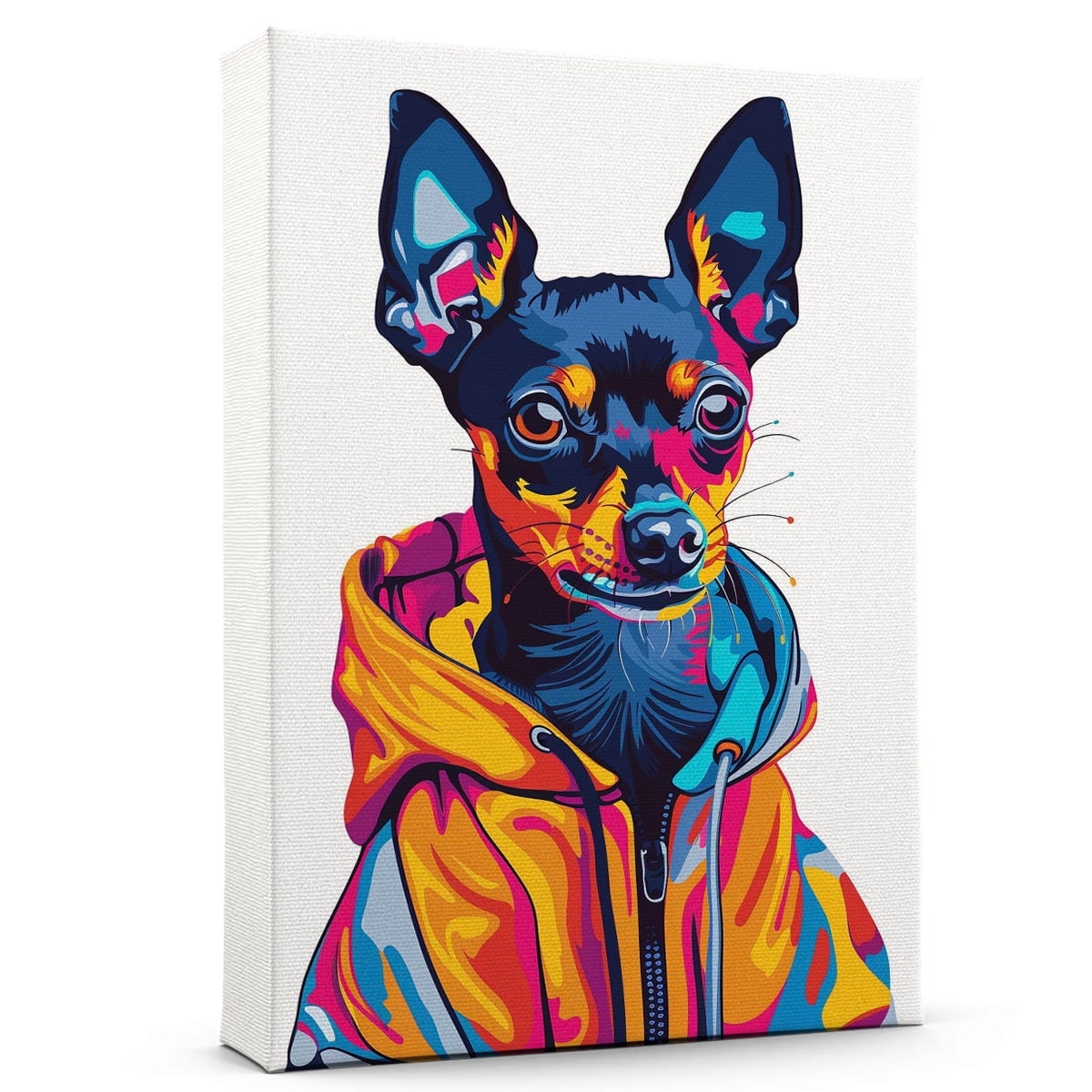 Hudo Wall Art - Funny Dog Canvas Poster for Kids' Room - Toy Fox ...