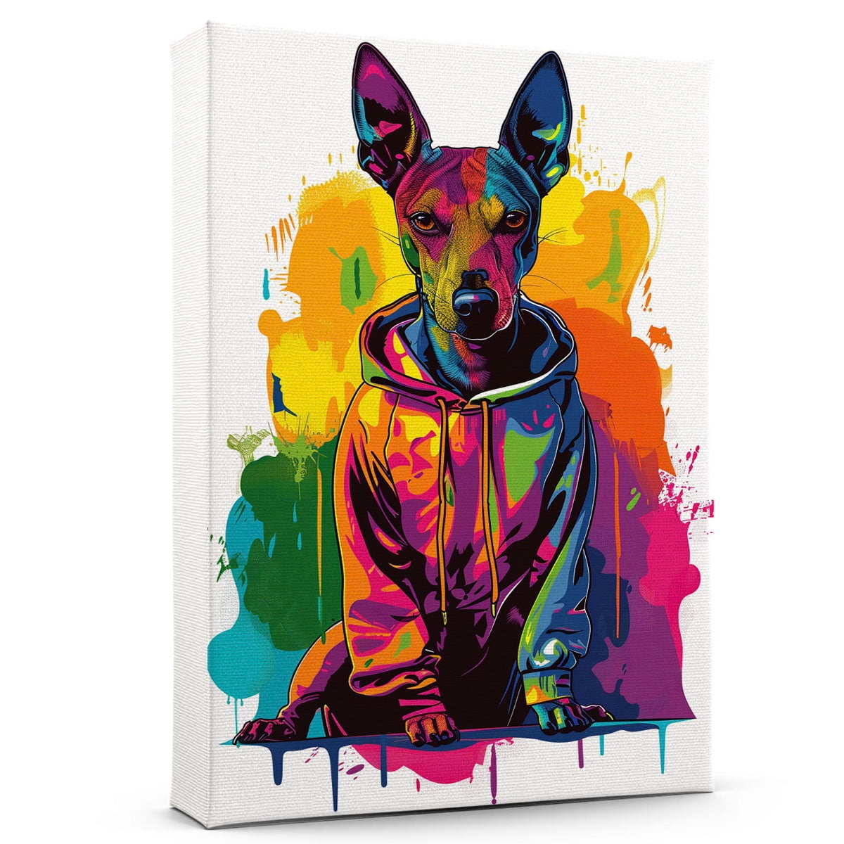 Hudo Wall Art - Funny Dog Canvas Poster for Kids' Room - Xoloitzcuintli ...