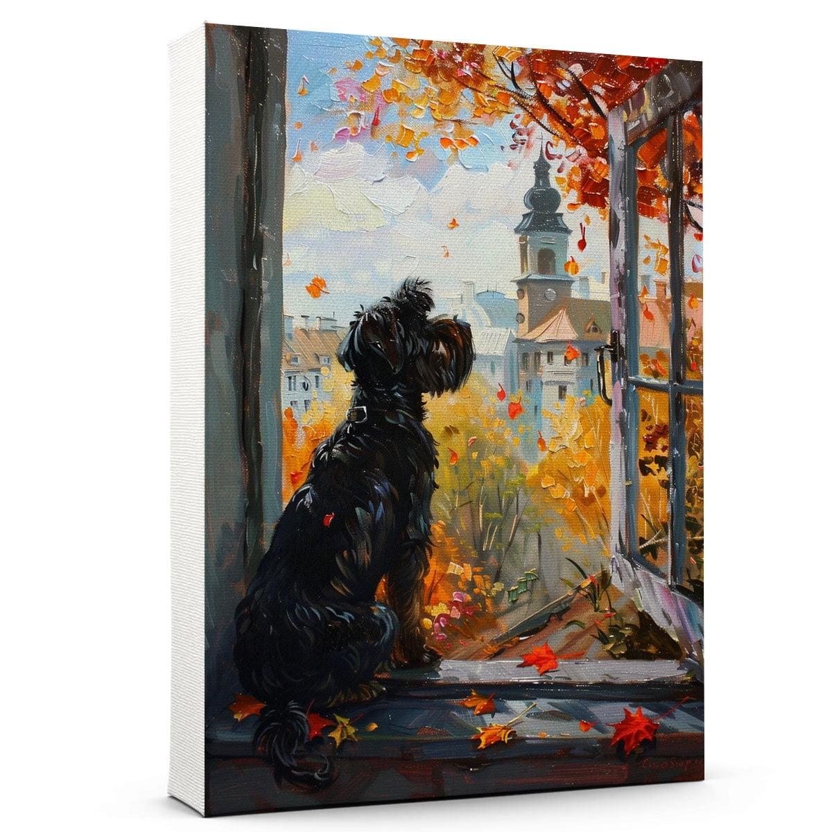 Hudo dog lovers gifts for women - Biewer Terrier Dog Wall Art Canvas ...